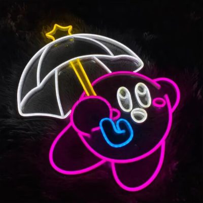 Kirby Neon Sign | LED Light Signs for Gamers and Fans - BgNeon