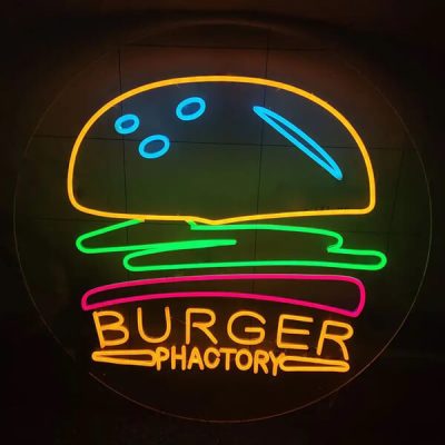 Hamburger Neon Sign | Neon Food Signs - BgNeon